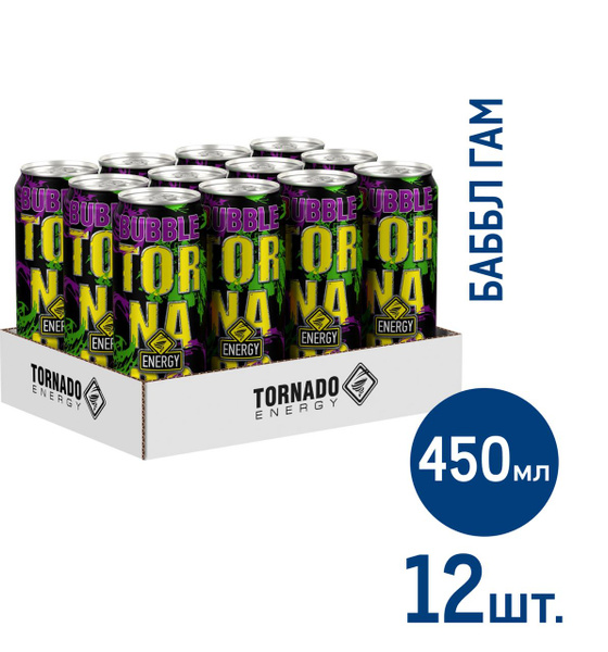 Энергетический напиток Tornado Bubble, 450мл x 12 шт, 1 шт. - купить с доставкой по выгодным ...