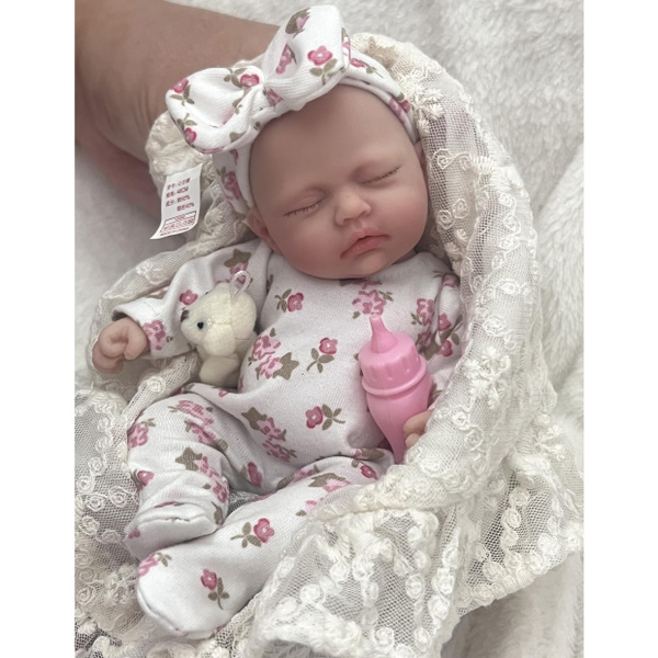 Реалистичная кукла Reborn Baby 7 дюймов, реалистичная силиконовая ...