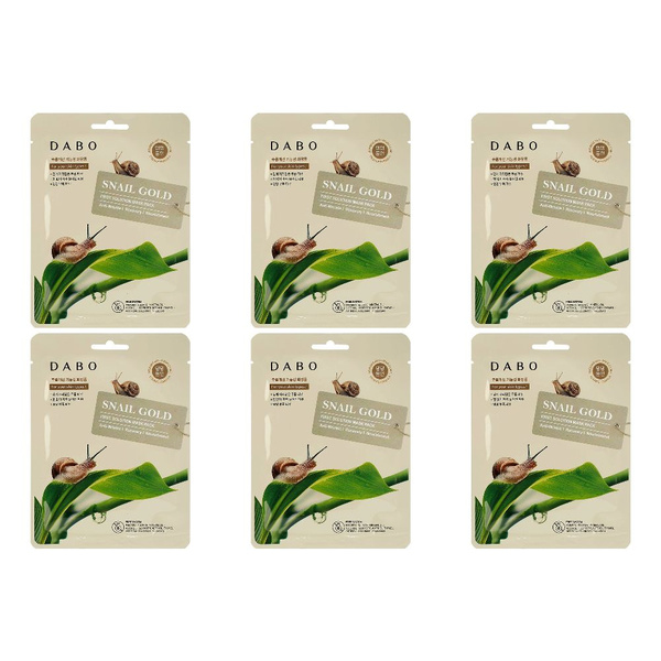 DABO Тканевая маска для лица Snail Gold First Solution Mask Pack (6 шт ...