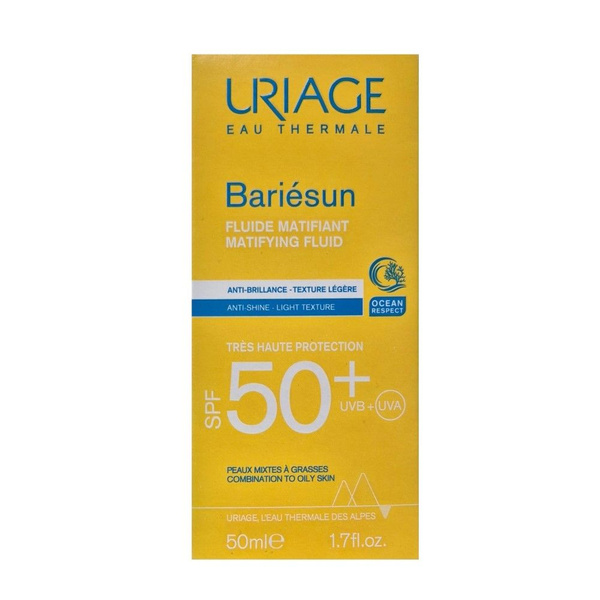 Uriage Bariesun Matifying Fluid Матирующая эмульсия SPF 50+, 50 мл - купить с доставкой по ...