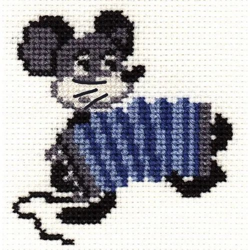 Набор для вышивания крестом РС-Студия, вышивка крестиком Мышка, 11х11 см, 730 купить на OZON по ...