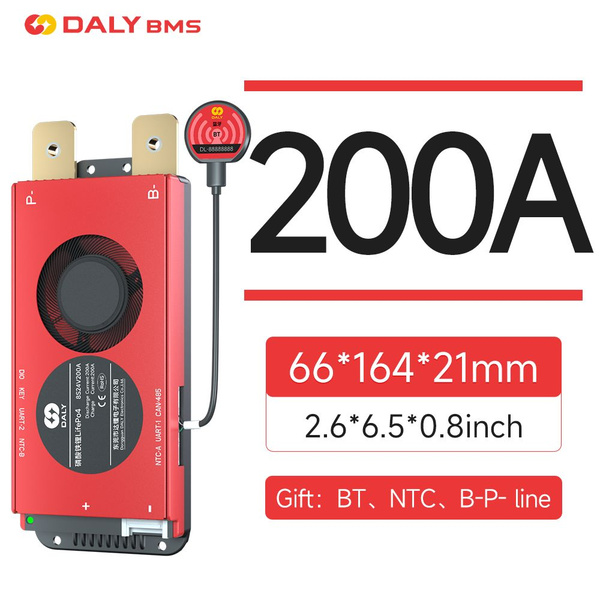 DALY SMART BMS Lifepo4 8S 24V Поддержка непрерывного тока 40A 60A 100A 150A 200A 250A 300A 400A ...