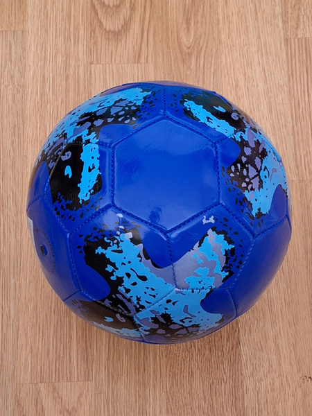 Футбольный мяч Мяч футбольный, 5 размер, синий, черный купить по ...