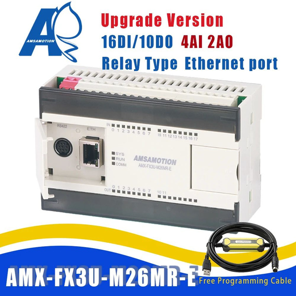 AMX-FX3U-26MR Ethernet-ПЛК 4AI/2AO 16I/10O, совместимый с реле ...