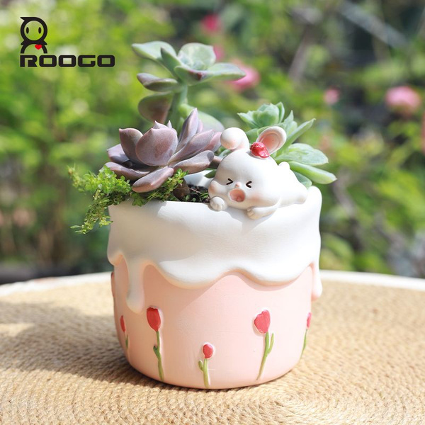 Roogo Горшок для цветов, 11.5 см х 9.5 см х 10 см, 1 л, 1 шт купить на ...