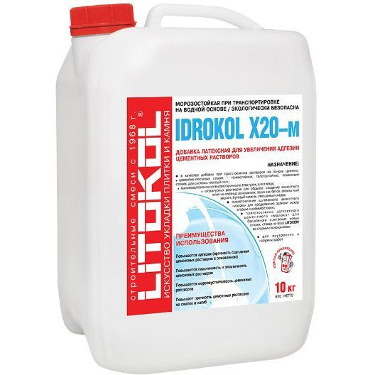 Litokol Латексная добавка в цементные растворы IDROKOL X20-м 10 кг купить на OZON по низкой цене ...