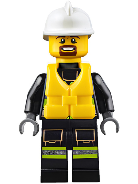 Минифигурка Lego Fire - Reflective Stripes with Utility Belt and ...