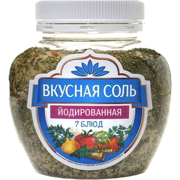 Соль Вкусная Соль 7 Блюд с пряностями и овощами, 400г - купить с ...