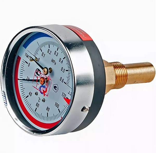 Термоманометр ТМТБ-41Р D100 заднее подключение 1/2 6 бар 120 гр ...