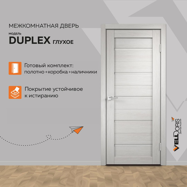Velldoris Дверь межкомнатная 900*2000, комплект: полотно, коробочный ...