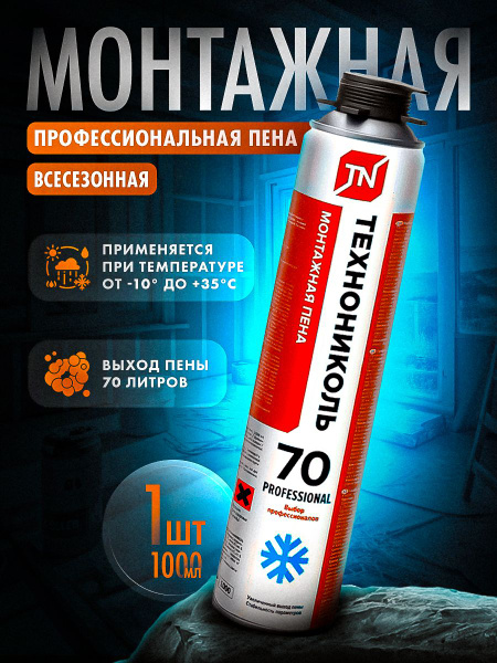 ТЕХНОНИКОЛЬ Профессиональная монтажная пена 1000 мл - купить с ...