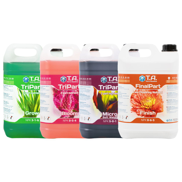 Комплект удобрения для мягкой воды / TriPart Grow + Bloom + MicroSW + FinalPart Finish, 5 л ...