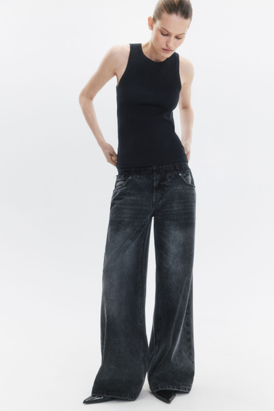 Джинсы Женский Befree темно-серый Джинс, размер 50 Молния, рост 170 Пакистан На любой сезон ...