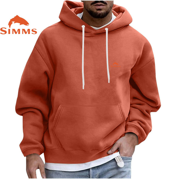 Худи Мужской Simms Значки коричнево-красный Клапан Полиэстер, размер 56 Длинный Логотип Китай ...