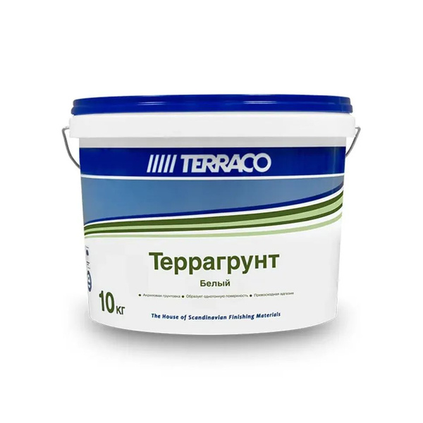 Универсальная грунтовка Terraco Terragrunt White для стен и потолков 10 ...