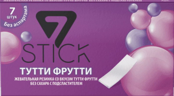 Жевательная резинка без сахара Seven Sticks, 12шт по 7стиков - купить с ...