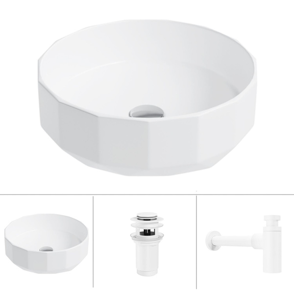 Накладная раковина для ванной Helmken 33940000 комплект 3 в 1: раковина на столешницу ...