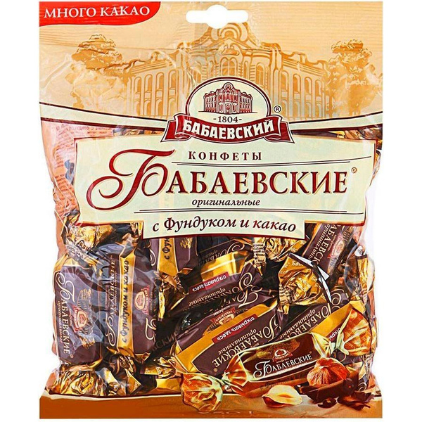 Конфеты шоколадные Бабаевский Бабаевские с фундуком и какао 200 г ...