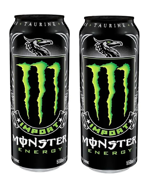 Набор из 2 энергетических напитков Monster Energy Import по 550 мл, США ...