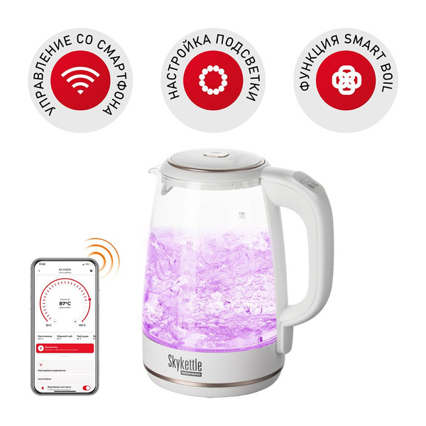 Купить электрический чайник REDMOND KM231S, Пластик/стекло по низкой цене: отзывы, фото ...