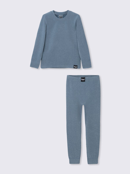 Комплект термобелья Мальчики OLDOS, размер 128 Зима Полиэстер, Эластан синий Повседневный, рост ...