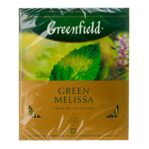 Чай зеленый Greenfield Green Melissa в пакетиках 1,5 г х 100 шт ...