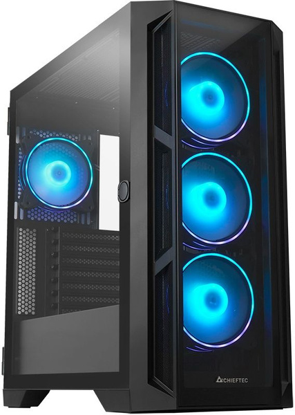 Корпус для ПК черный, игровой, ATX/Mini-ITX, Chieftec, GA-01B-TG-OP ...
