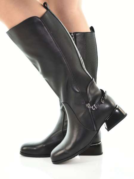 Сапоги Женский Ascalini, размер 37 черный Демисезон 9 Стандартный низкий (до 4 см) Россия купить ...