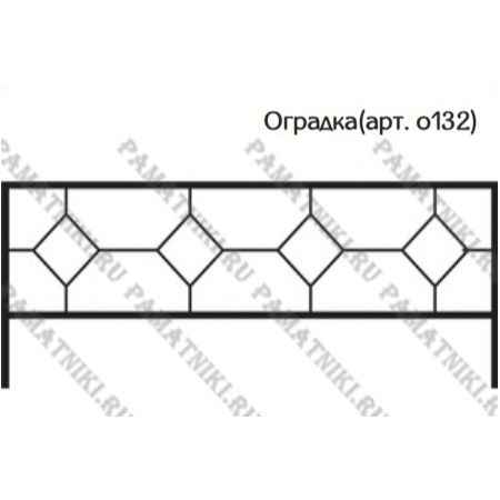 Оградка на кладбище (могилу) ритуальная: Цокольная, металлическая ...