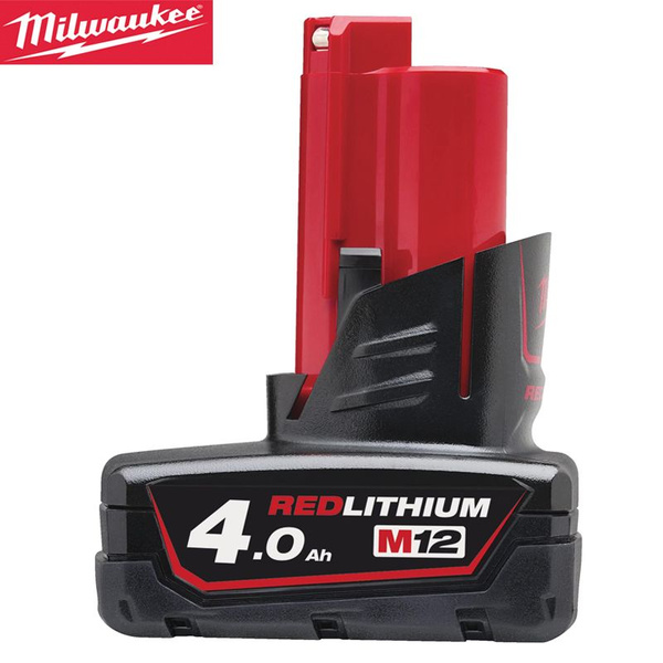 Литий-ионный аккумулятор Milwaukee M12B4 12 В 4,0 Ач, красный - купить ...