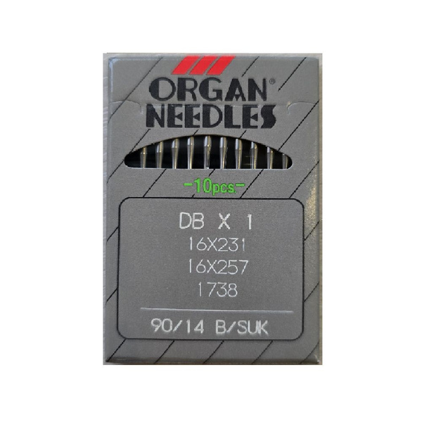 Иглы ORGAN DBx1 № 90 SUK (для высокоэластичных тканей) для промышленных швейных машин купить на ...