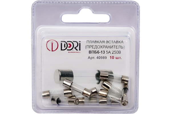 Предохранитель DORI (5 А, 250 В, плавкая вставка) ВПБ6-13, 10 шт ...