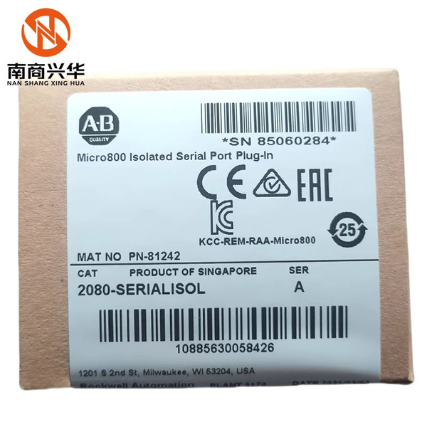 Новый оригинал Модуль управления Allen-Bradley 2080-SERIALISOL купить ...