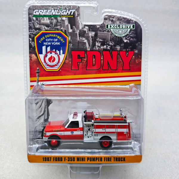 Машинка GreenLight 1/64 1987 Ford F-350 Mini Fire Truck - FDNY New York ...