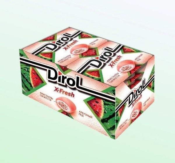 Характеристики Dirol X-Fresh "Арбузный лед" жевательная резинка без ...