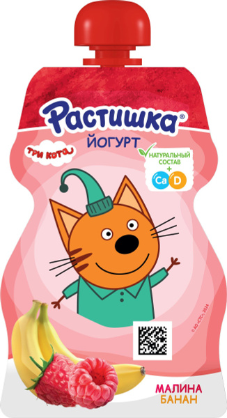 Йогурт питьевой РАСТИШКА Малина, банан 2,6%, без змж, 70г купить на ...
