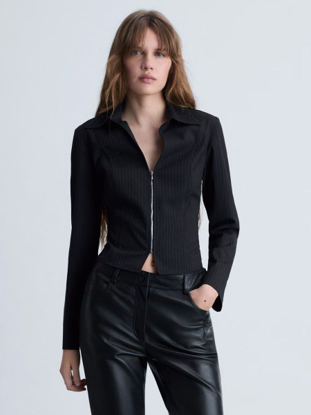 Рубашка Женский MANGO темно-синий Полиэстер, Вискоза, размер 48, 50 Камбоджа купить c доставкой ...