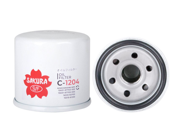 Фильтр автомобильный масляный Sakura C1204 купить на OZON по низкой ...