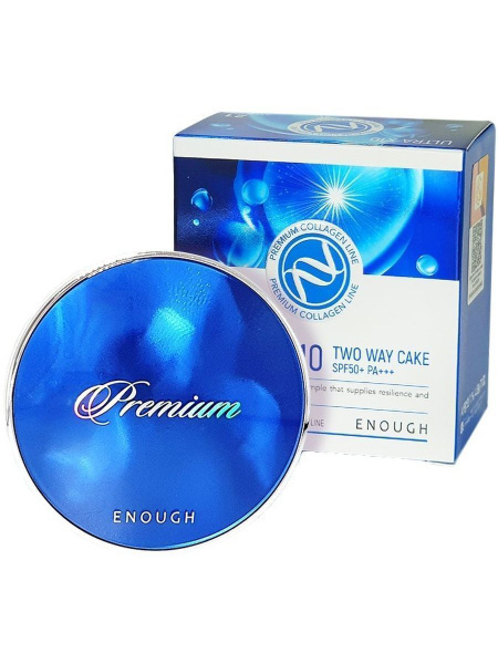 ENOUGH Premium Ultra X10 Two way Cake SPF50+ PA+++ тон 21 Пудра ...