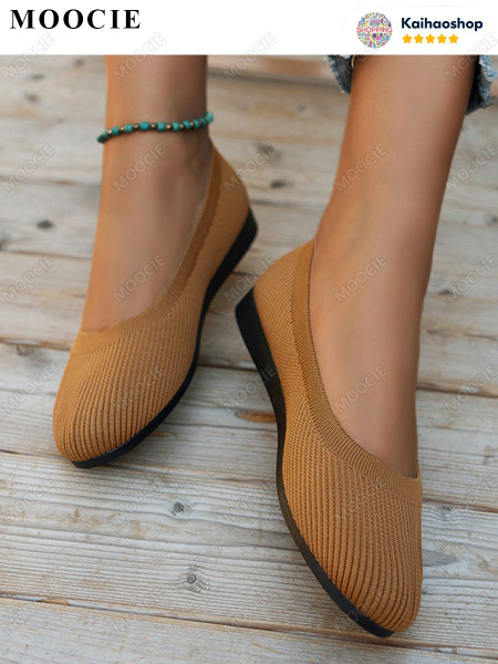 Мокасины Женский MOOCIE светло-коричневый, размер 36 Без застёжки Без каблука Лето Айкидо ...