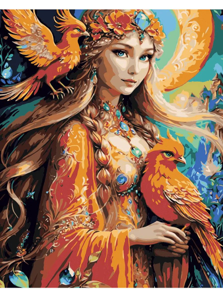 Картина по номерам Фея на деревянном подрамнике 40х50 см, кисти, краски ...