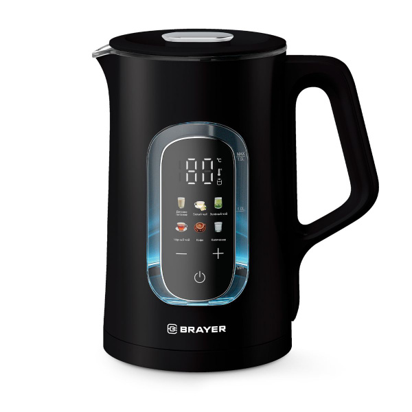 Чайник электрический BRAYER BR6101, Strix, 1500 Вт, 1,5 л, Cool Touch, cенсорное управление ...