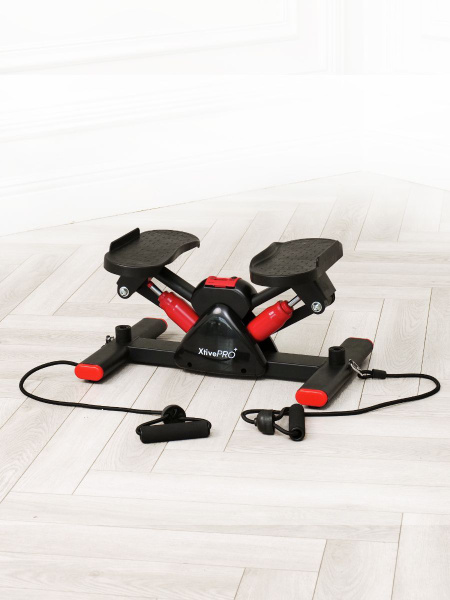 Балансировочный степпер DFC XtivePRO с эспандерами, черно-красный купить на OZON по низкой цене ...