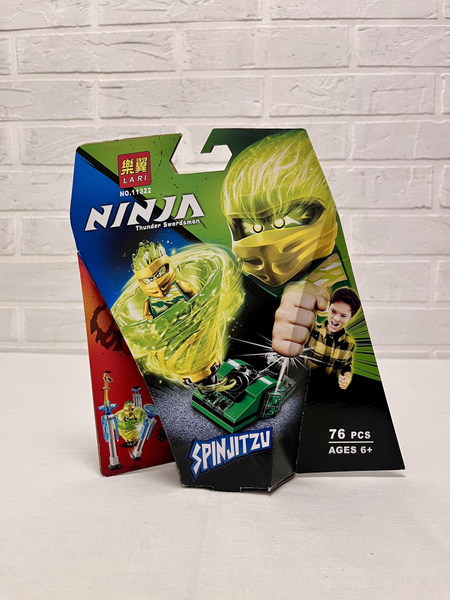 Конструктор LARI NINJA 11322 Бой мастеров кружитцу - Ллойд, 76 деталей ...