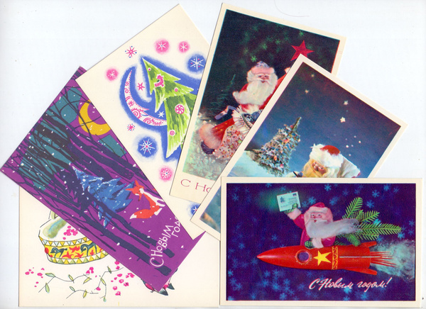 Набор открыток СССР 1967-1975 год. Новый год. Чистые, красивые 6 штук. купить на OZON по низкой ...