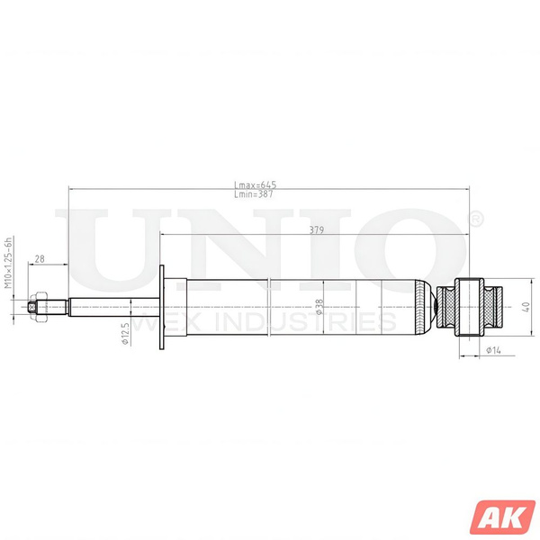 Амортизатор газовый задней подвески, для Шевроле Круз (J300, J305, J308 ...