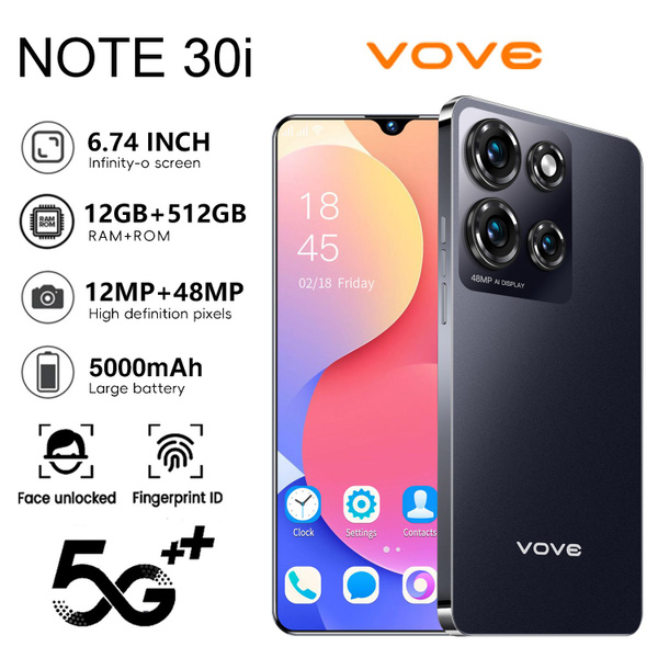 Смартфон vove AA8-Note30i 128 ГБ 12 ГБ Черный IPS 2 SIM купить c доставкой на OZON по низкой ...