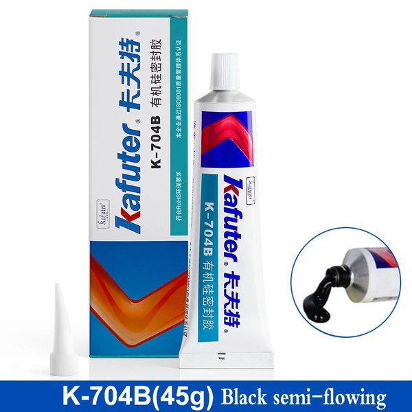 Силиконовый герметик Kraft K-704 RTV, 45 г, клеевая изоляция, высокая термостойкость ...