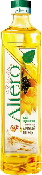 Масло подсолнечное ALTERO Vitality с добавлением оливкового масла и зародышей пшеницы, 810мл ...