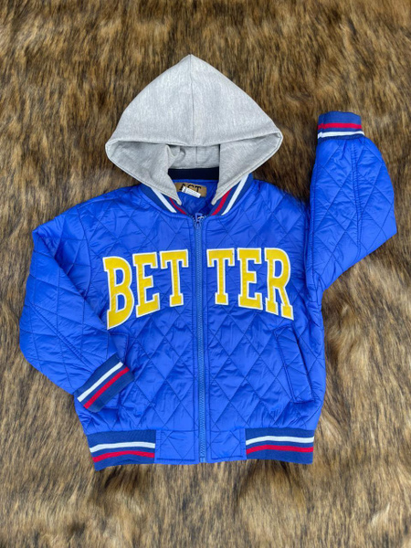 Куртка Мальчики, Девочки THANHDAT синий неон Полиэстер, размер 98 Длинный Демисезон оверсайз ...